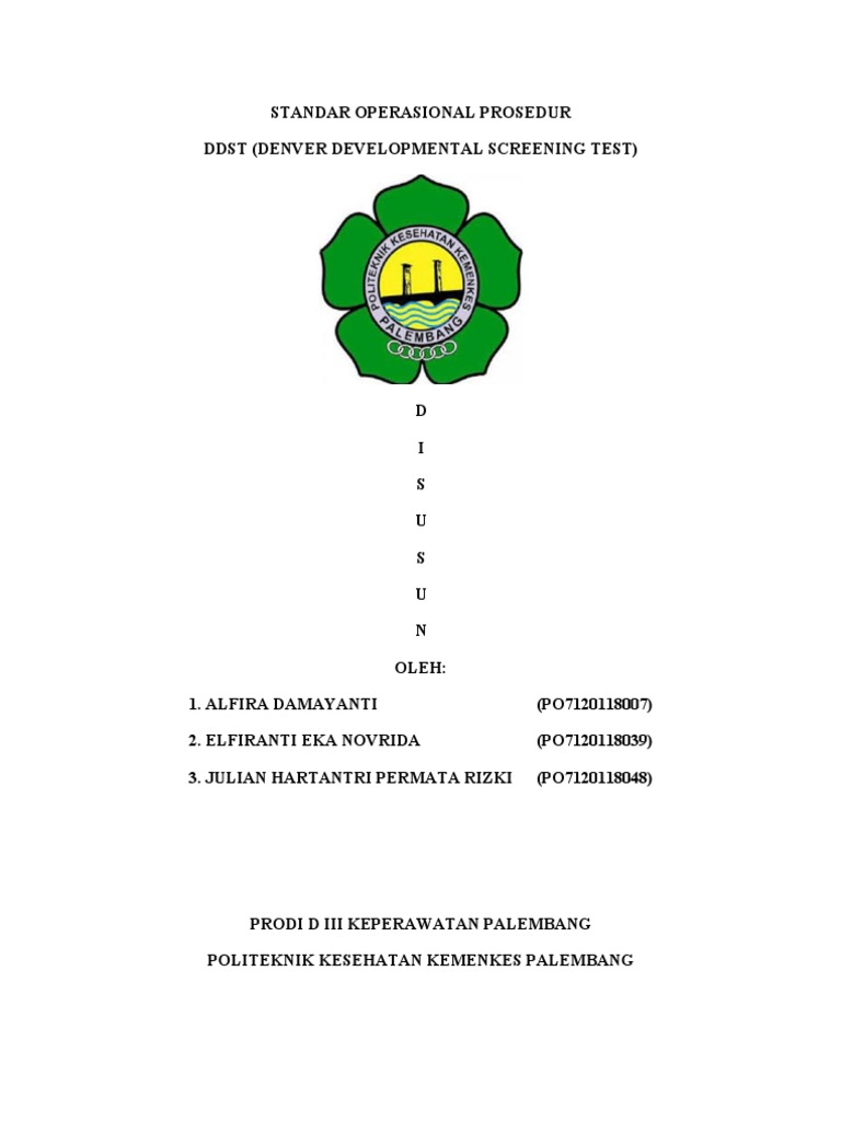SOP DDST untuk Anak di Rumah Sakit | PDF