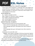 Esl Report Card Grades 3 - 12 | PDF | English Language | Vocabulary