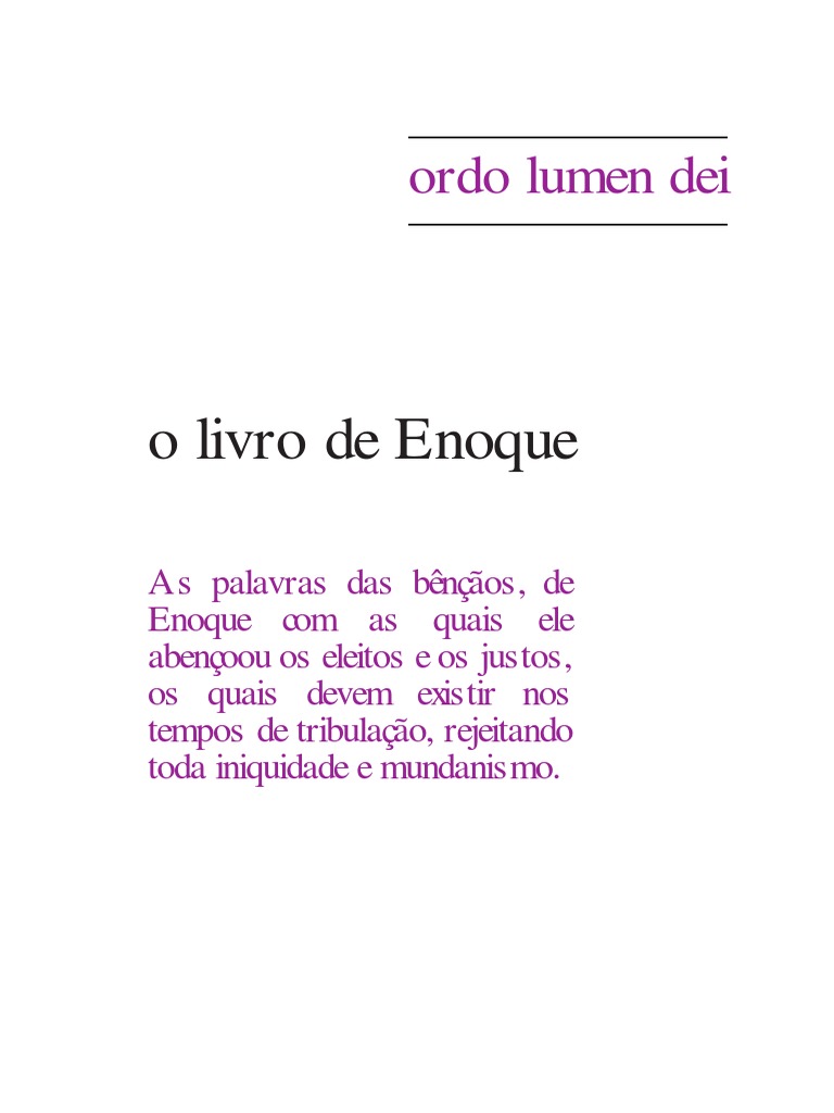 Os Livros de Enoque PDF | PDF | Anjo | Enoque (ancestral de Noé)