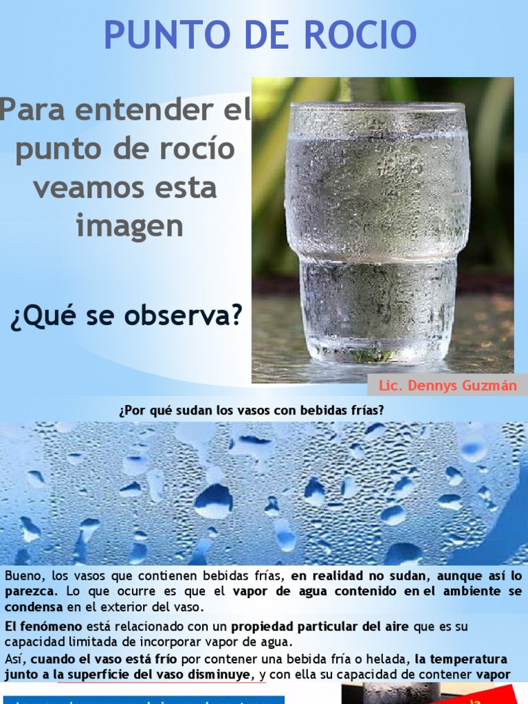 Punto de Rocio | PDF | Temperatura | Agua