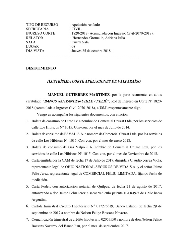 Bco Santander C Feliu 1820 ACOMPAÑA DOCUMENTOS PDF | PDF | Derecho