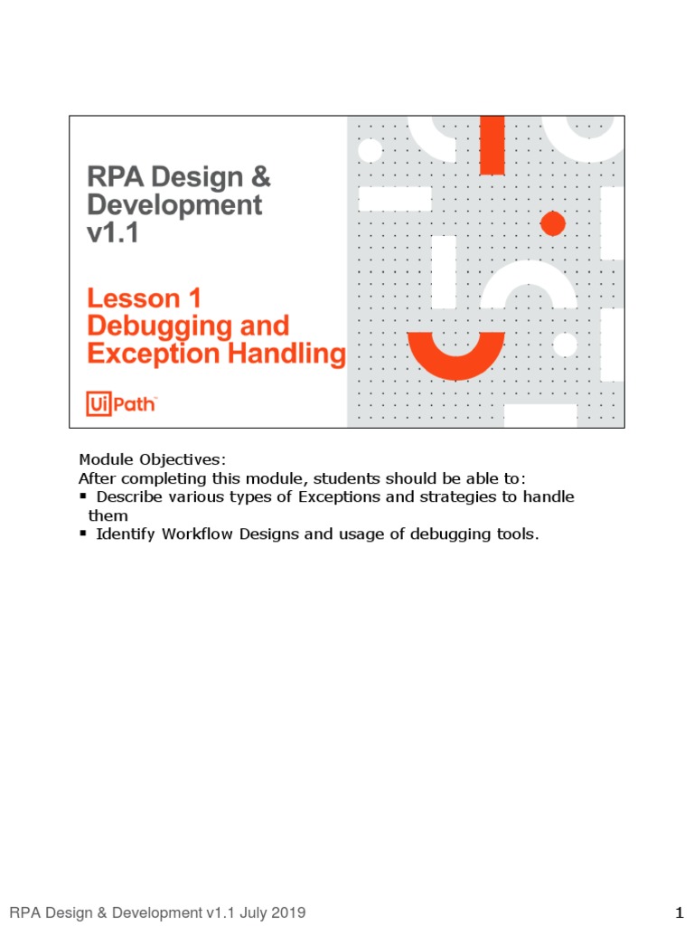 Lesson 14 Debugging And Exception Handling Pdf Debugging Automation