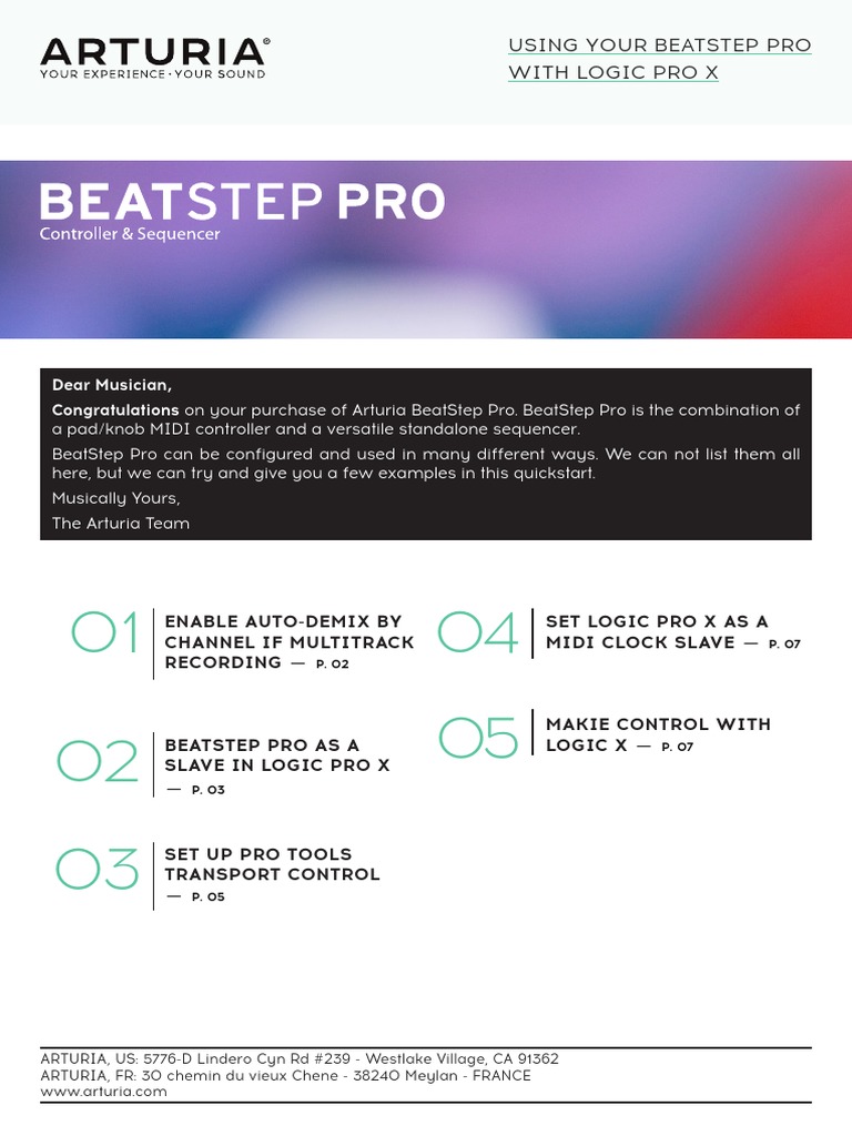 QuickStart Beatstep-Pro Logic-NEW | PDF | Computing | Computer Hardware