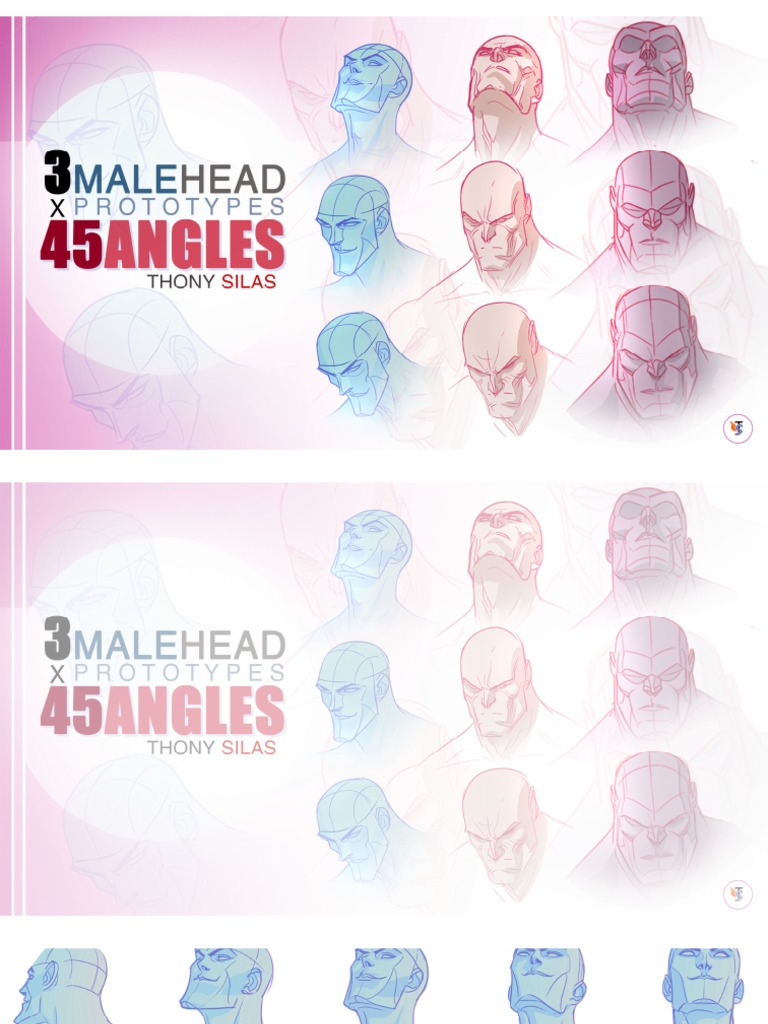 3 MALE HEAD - 45 ANGLES TEMPLATEBOOK by THONY SILAS | PDF