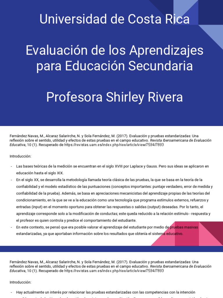 Pruebas Estandarizas, de Ejecución y Orales PDF | PDF | Evaluación ...