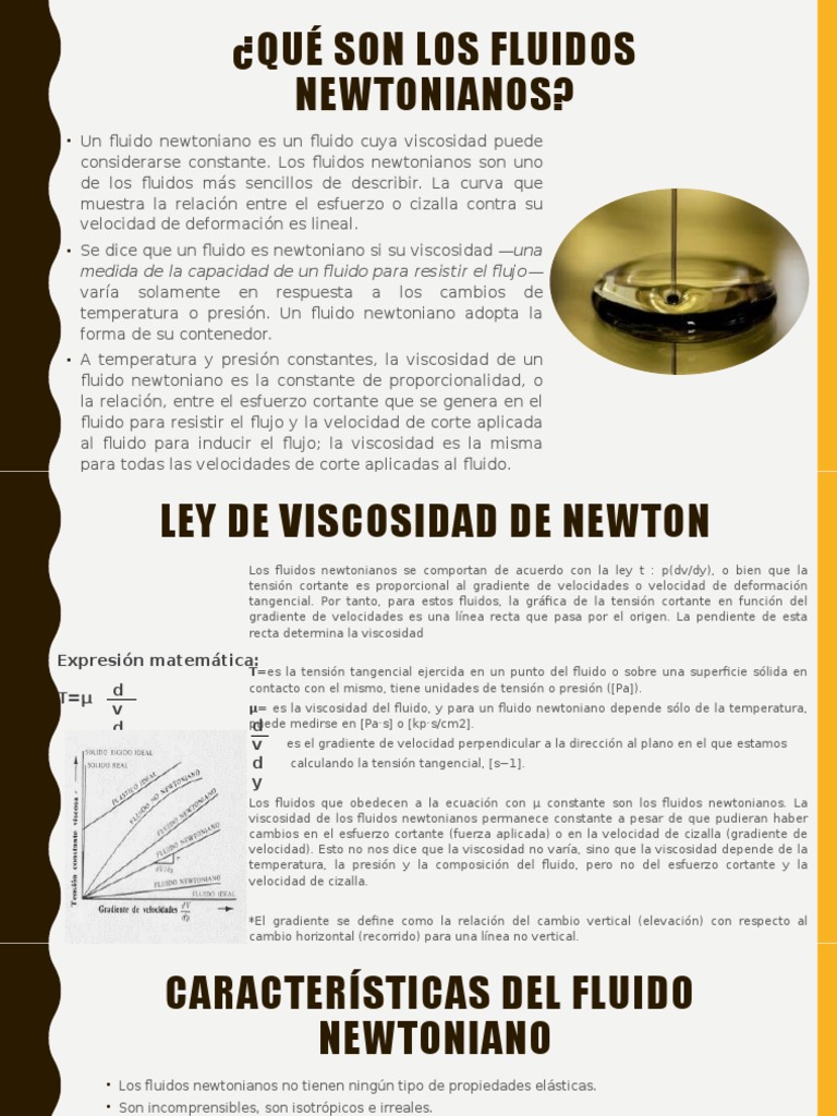 Fluidos Newtonianos | PDF | Viscosidad | Fluido