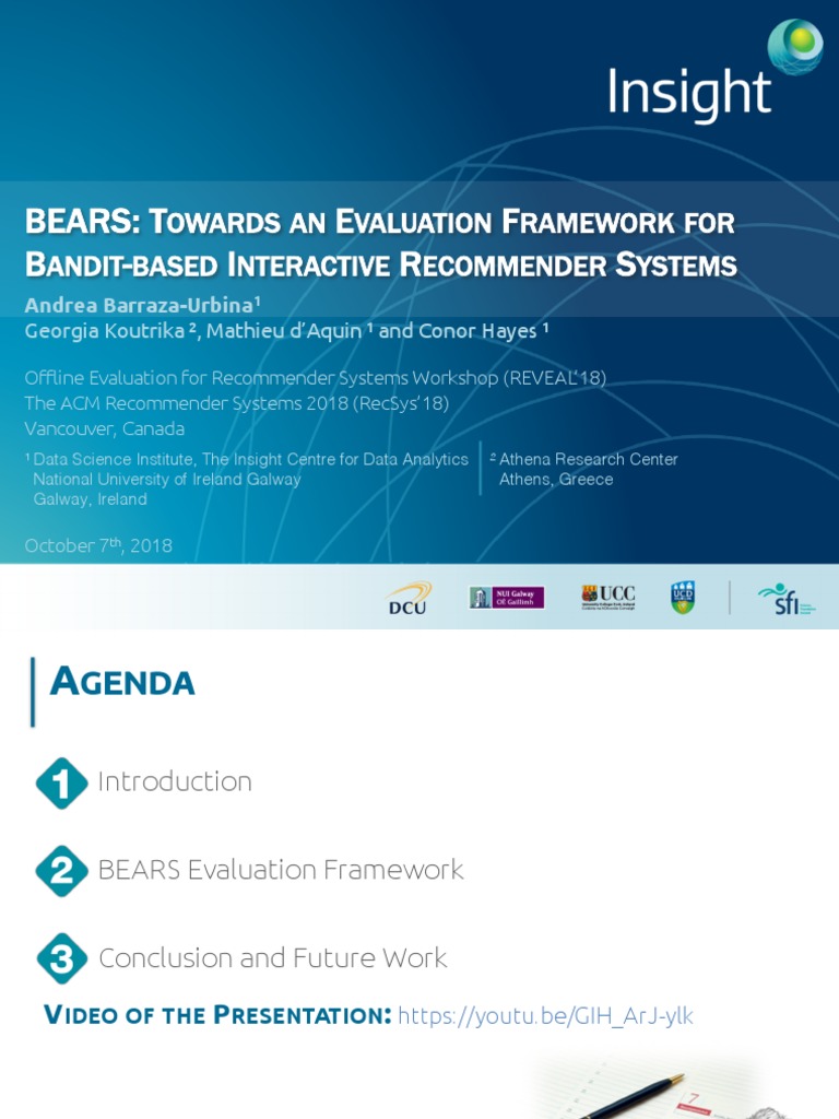 BEARS: Towards An Evaluation Framework For Bandit-Based Interactive ...
