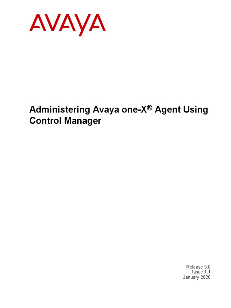 Avaya Control Manager Administering Avaya One-X Agent Issue 1.1 | PDF | Trademark | License