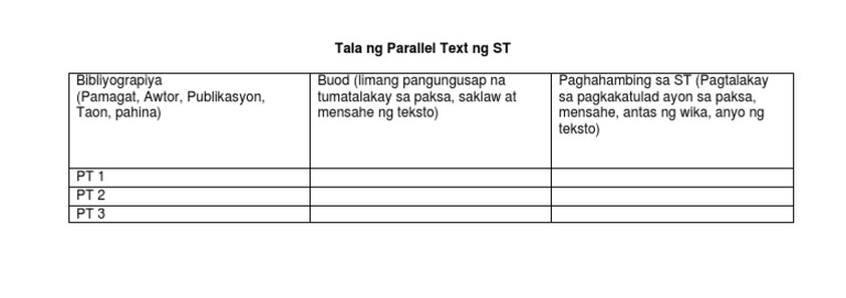 Tala NG Parallel Text PDF | PDF