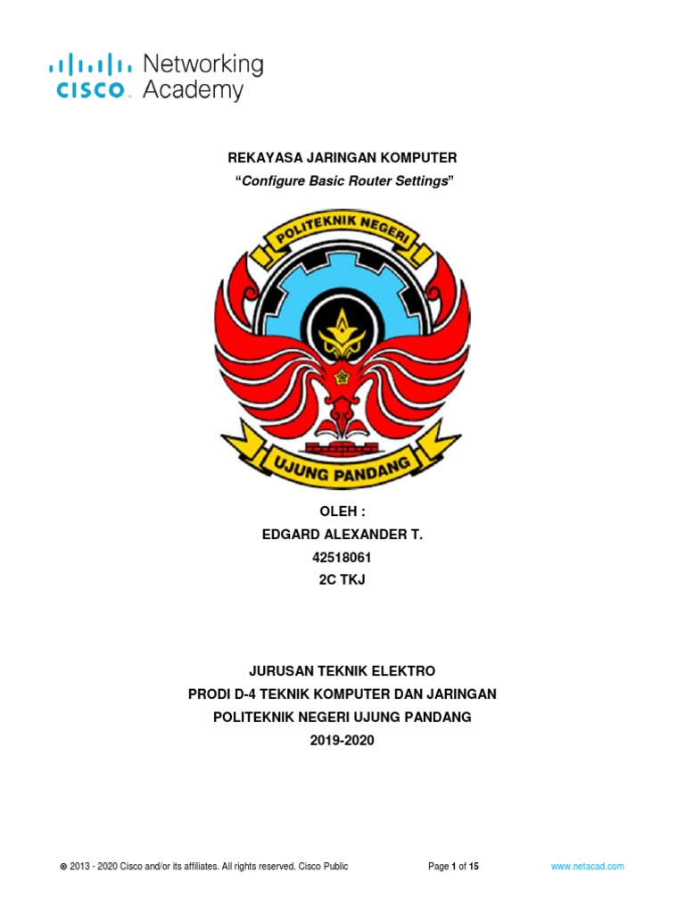 Configure Basic Router Settings - 42518061 | PDF | Router (Computing ...