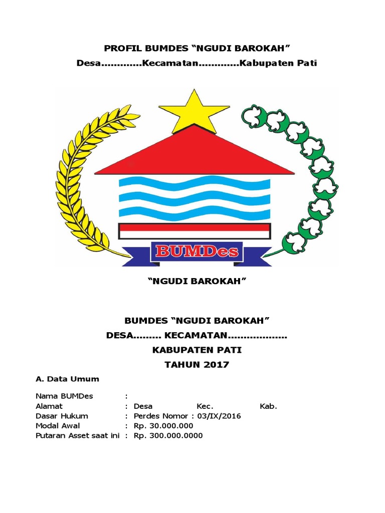Contoh Profile BUMDES DESA KDB | PDF