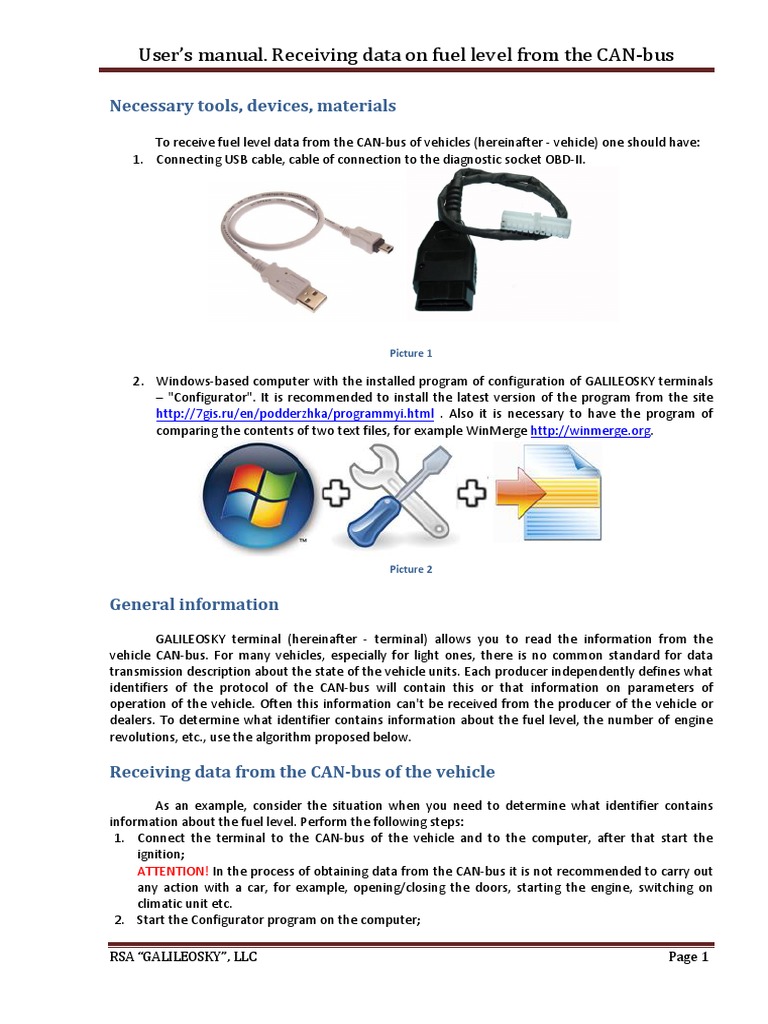 Can Bus. Receiving Data On Fuel Level From The Can Bus (281009 v3 ...