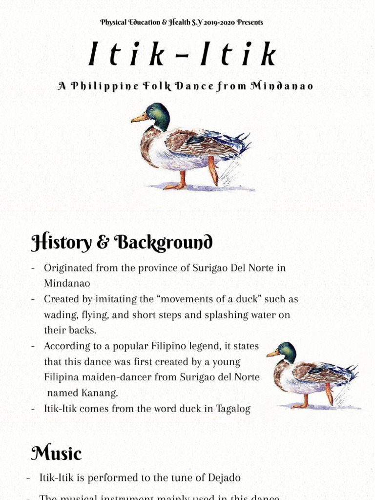 Itik-Itik: Philippine Duck Dance Origins | PDF | Art