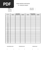 Format Absensi Manual Karyawan | PDF