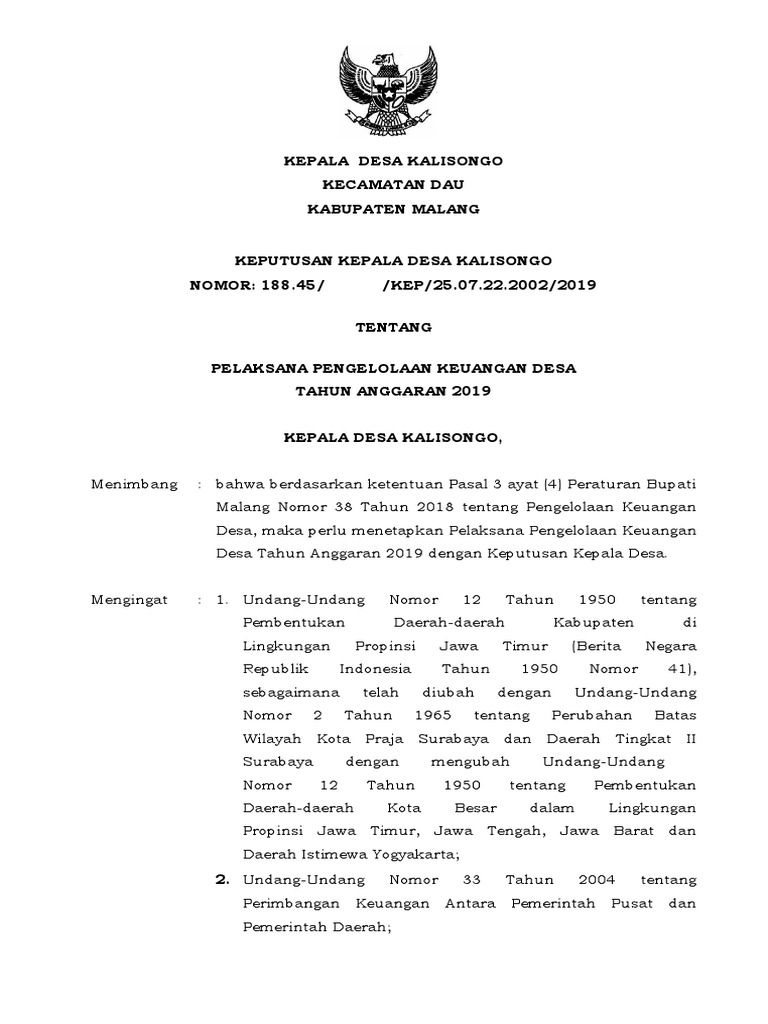 B. SK PPKD | PDF | Pengelolaan Keuangan & Uang