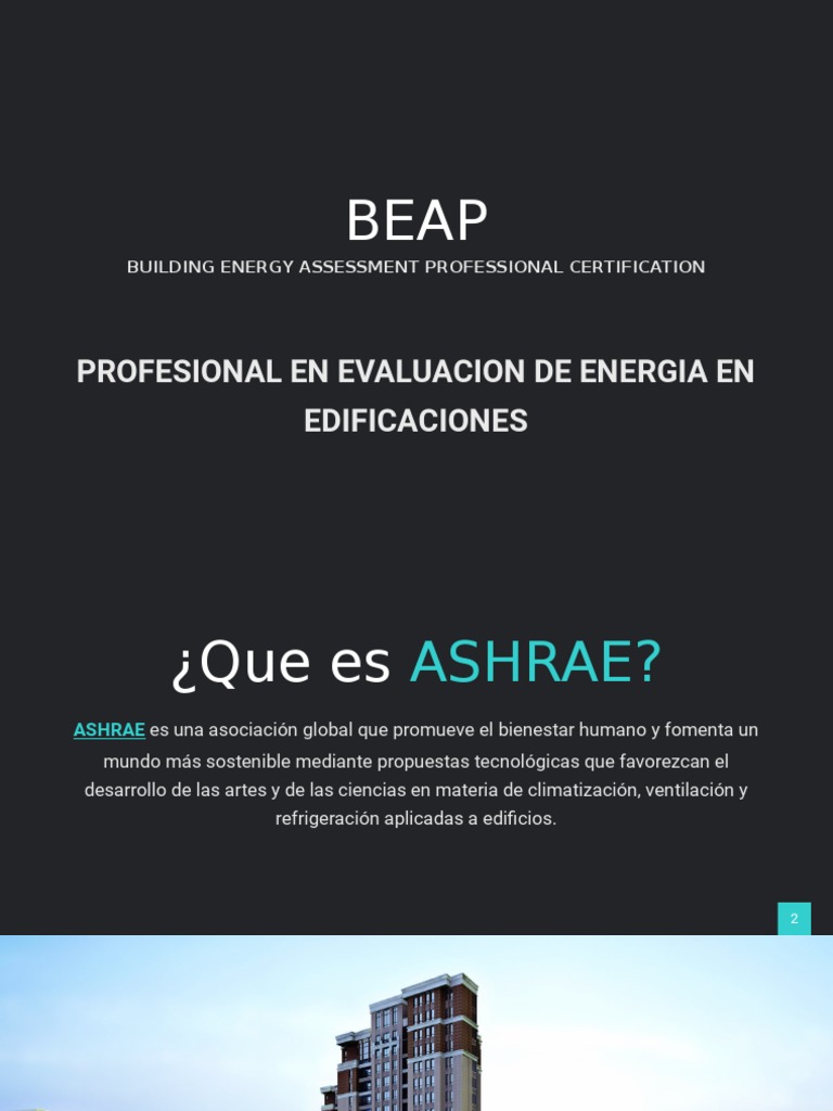 Certificación BEAP: Evaluación Energética Edificios | PDF | Prueba ...