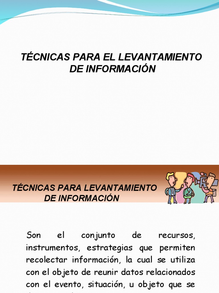 Tecnicas Levantamiento de Informacion | PDF | Cuestionario | Información