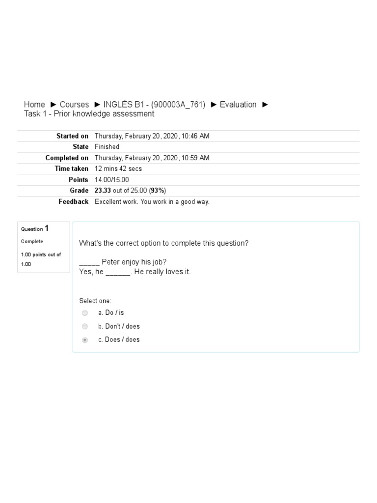 Task 1 - Prior Knowledge Assessment | PDF | Behavior Modification ...