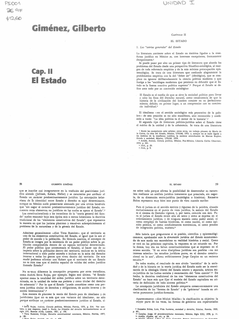Giménez, Gilberto (1986) "Poder, Estado y Discurso" | PDF