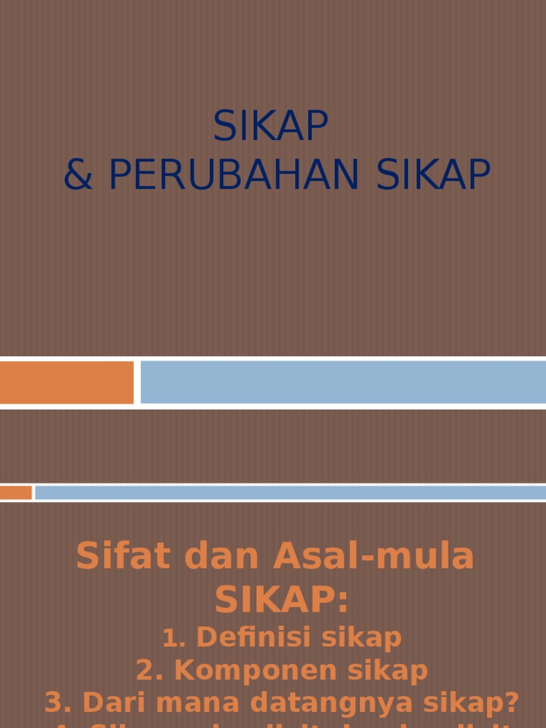 Bab 7. Sikap Dan Perubahan Sikap | PDF