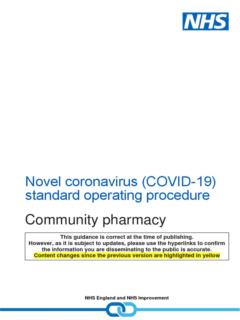 Covid 19 Primary Care Sop Comm Pharm Publication V1.1 | PDF | National ...