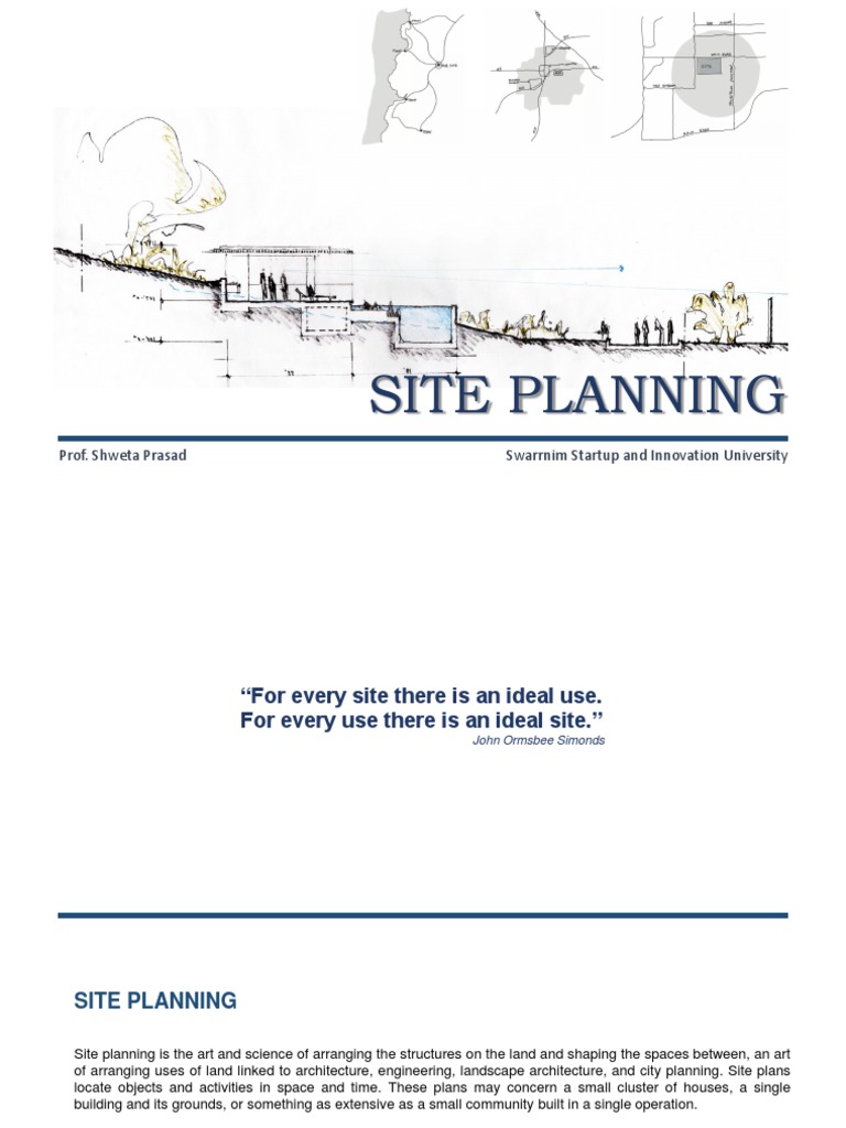 Principles of Site Planning | PDF | Geomorphology | Soil