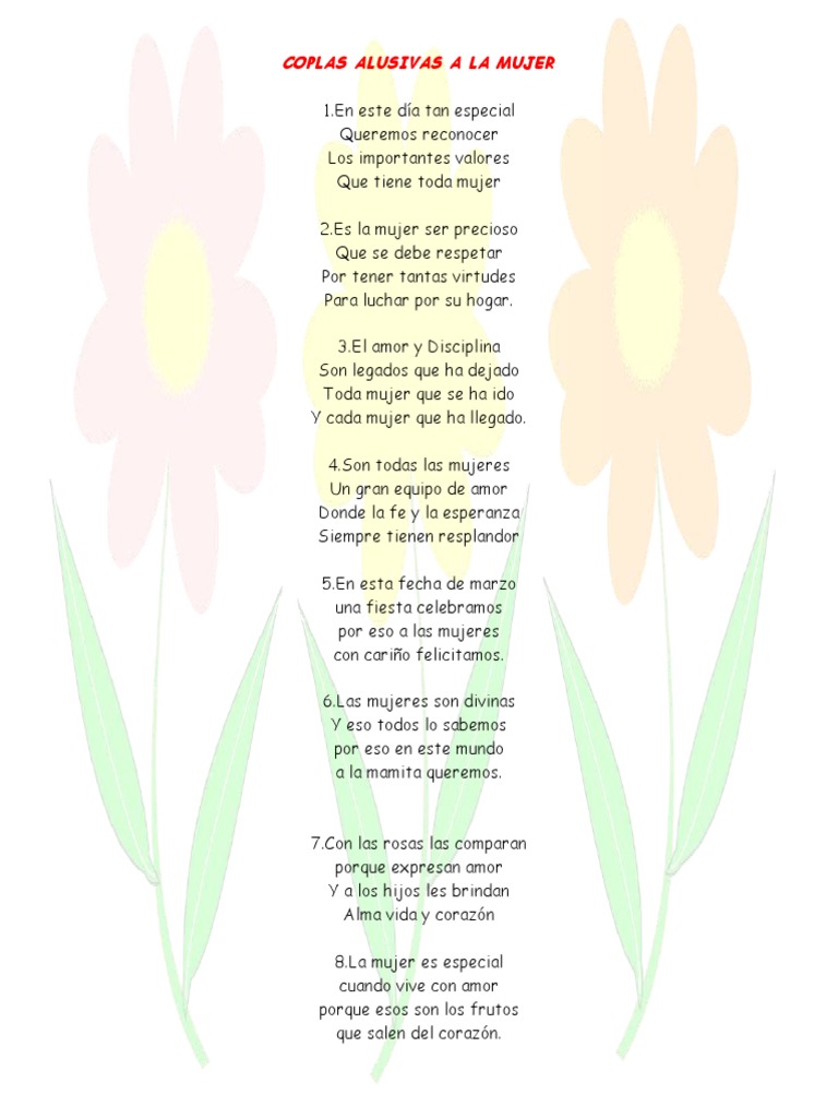 Coplas Alusivas A La Mujer | PDF