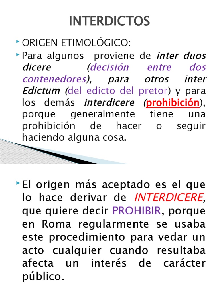 Interdictos 4 | PDF | Posesión (Ley) | Sentencia (ley)