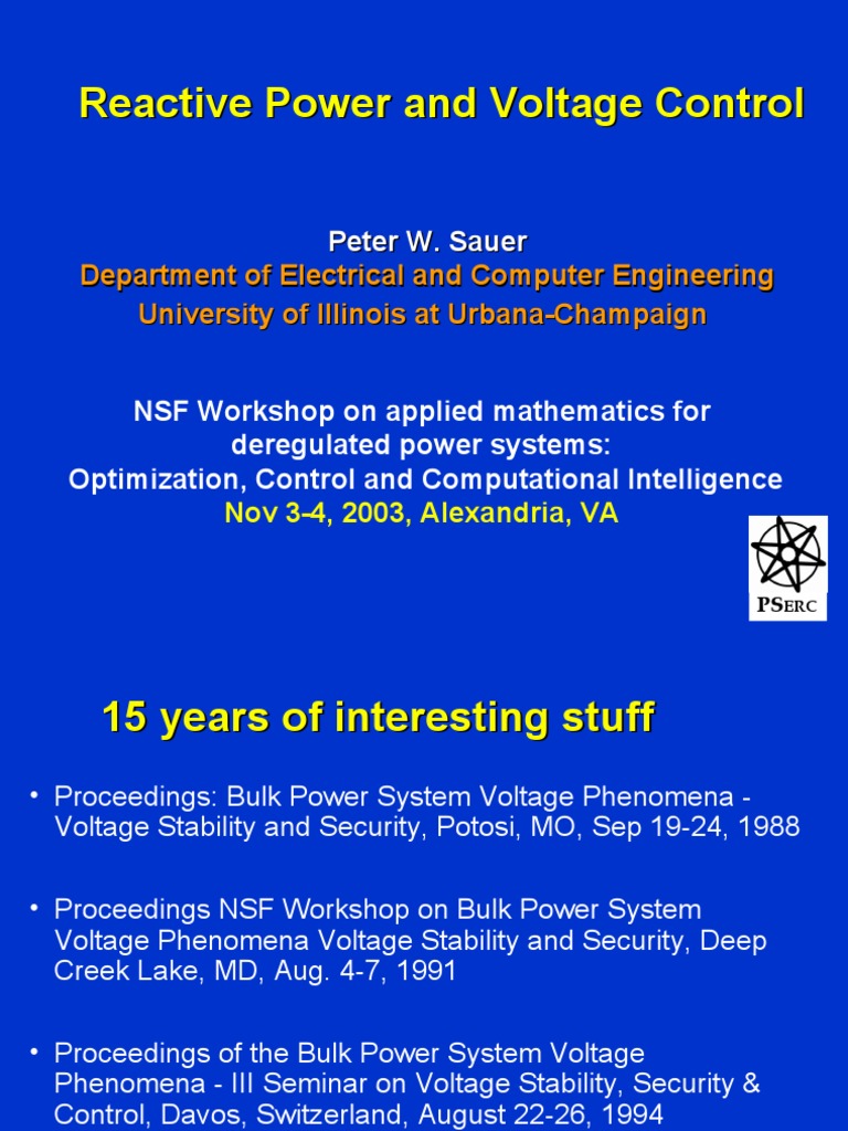 Reactive Power and Voltage Control | PDF | Ac Power | Electric Generator