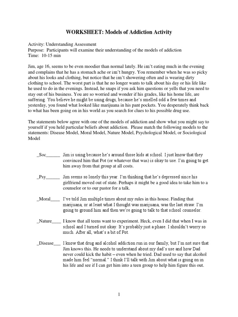 Addiction Handout | Download Free PDF | Substance Use Disorder ...