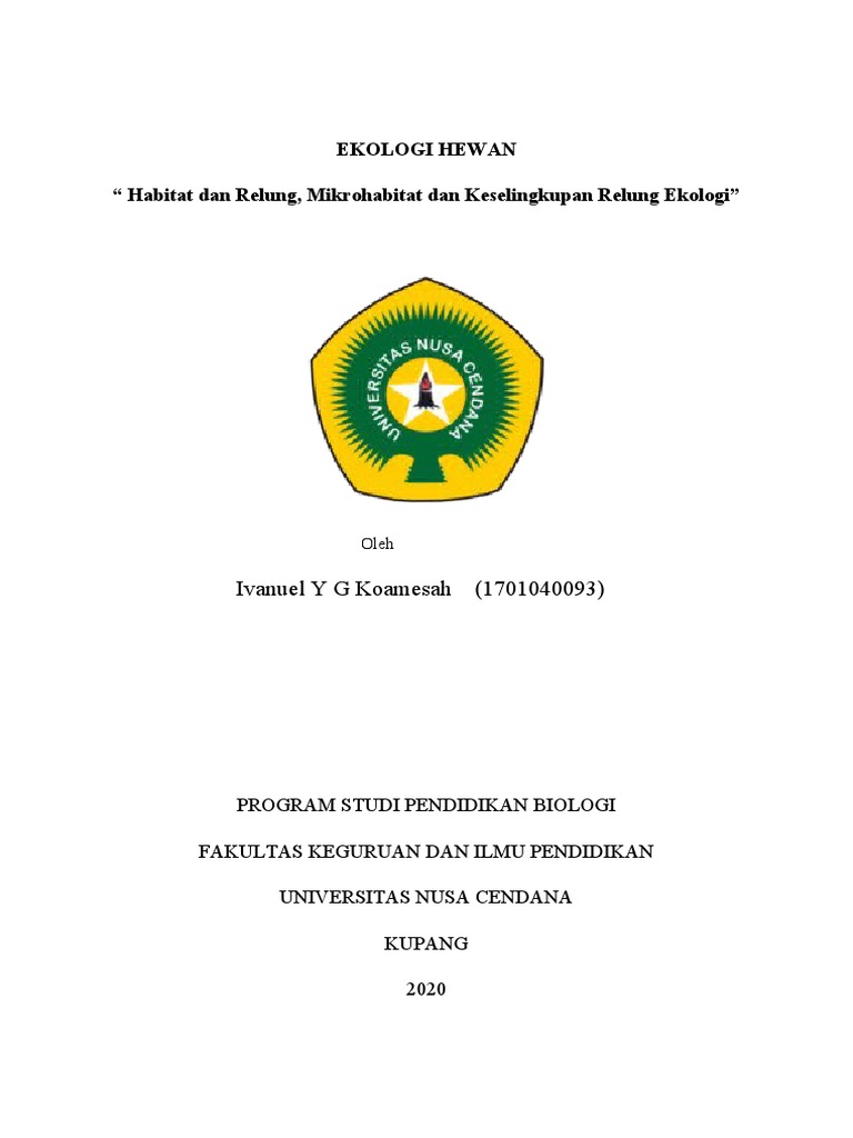 Habitat dan Relung Ekologi Hewan | PDF