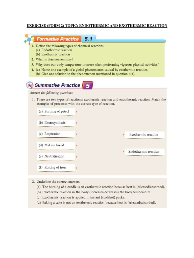 Exercise Endo Exo PDF | PDF