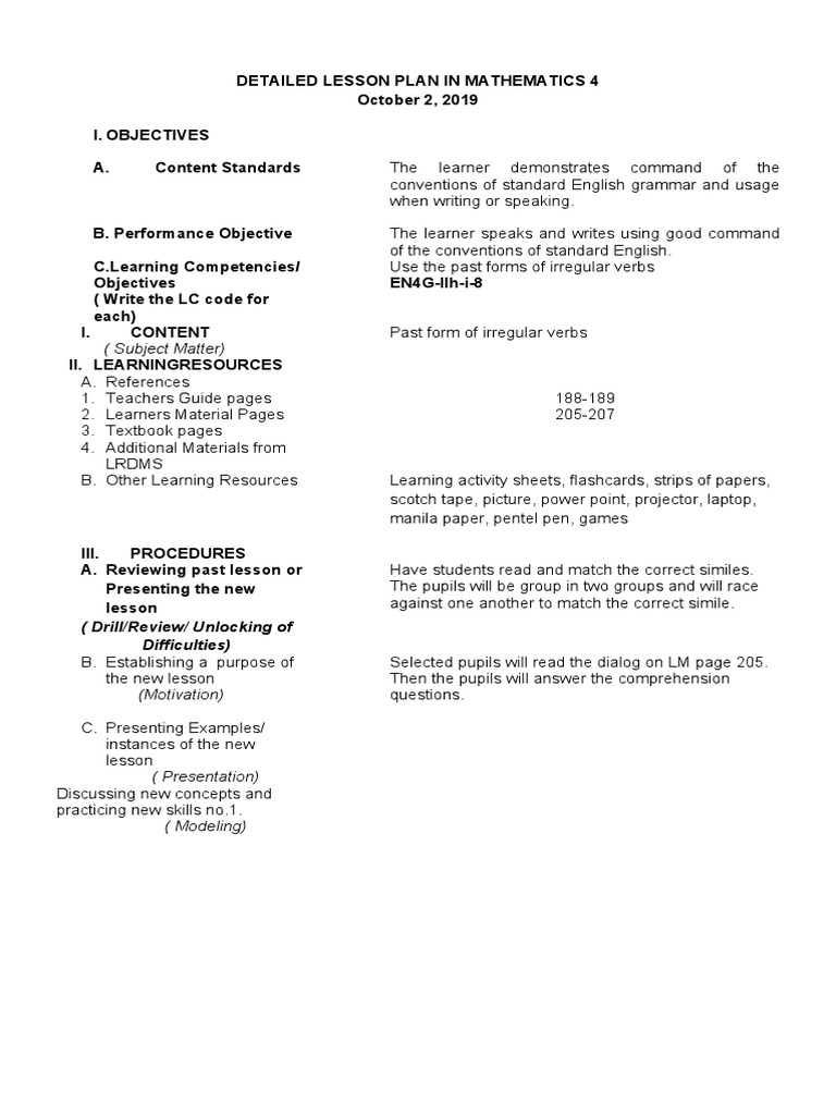 Cot Math 2nd Quarter | PDF | Lesson Plan | Education Theory