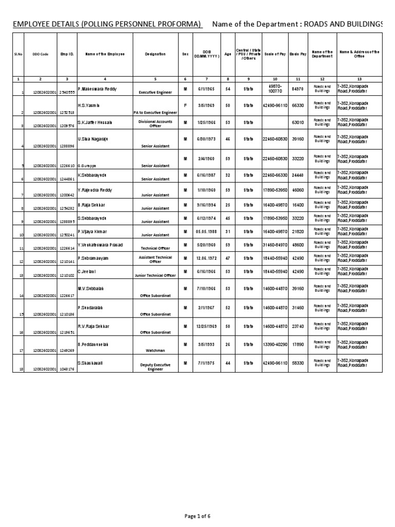 33 Column Proforma | PDF