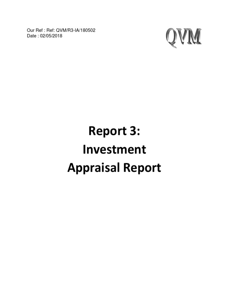 Investment Appraisal Report PDF | PDF | Net Present Value | Money