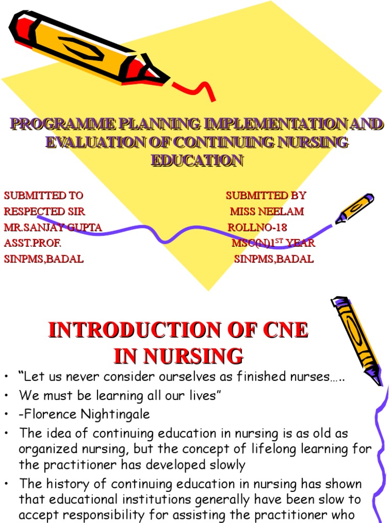 Planning and Evaluation in CNE | PDF | Needs Assessment | Nursing