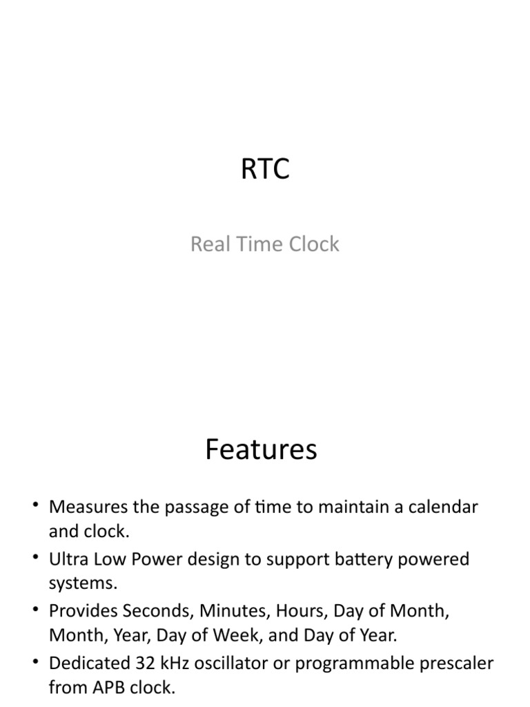 RTC | PDF | Clock | Manufactured Goods
