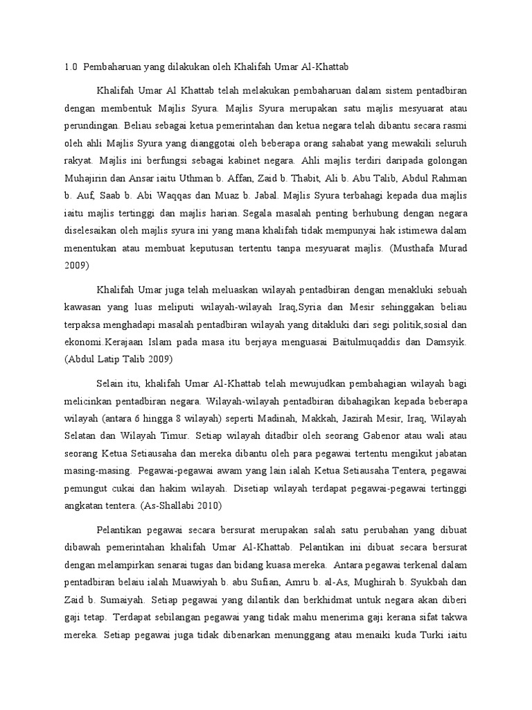 Pemerintahan Khalifah Umar Al Khattab Pdf