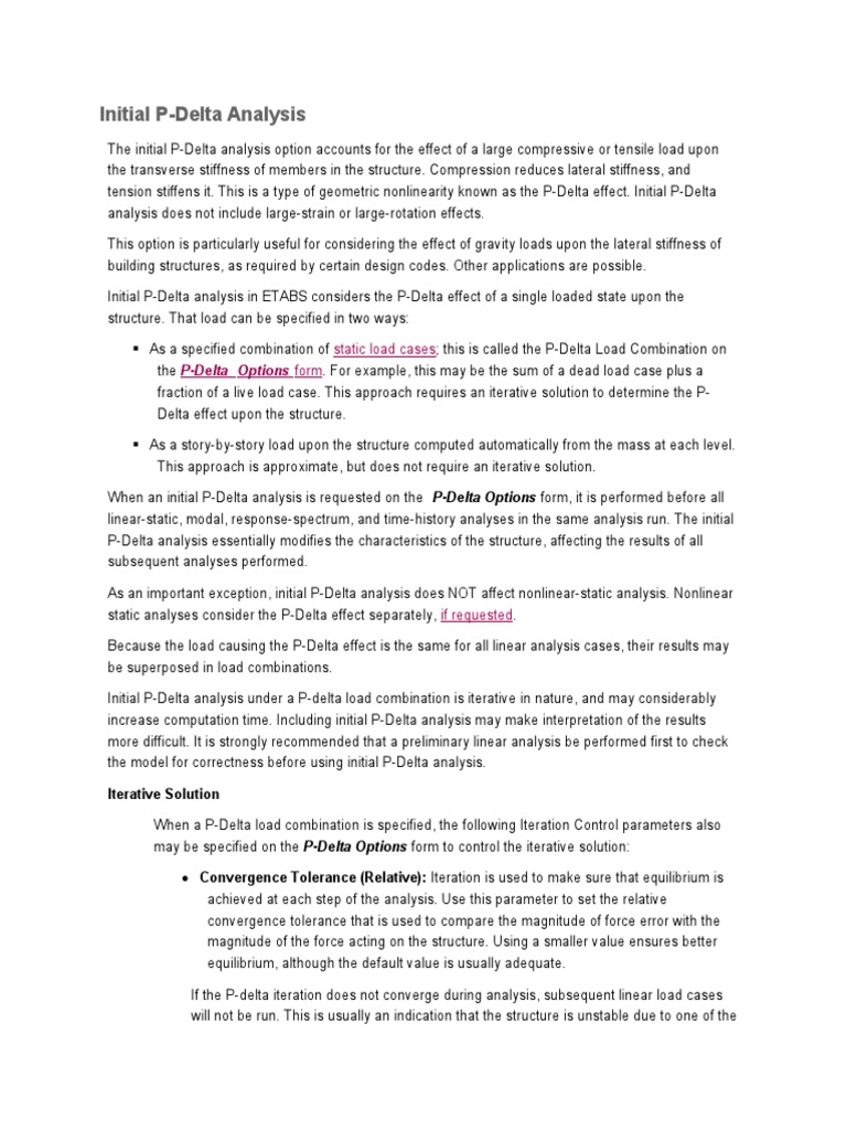 Initial P DELTA | PDF | Buckling | Mechanical Engineering