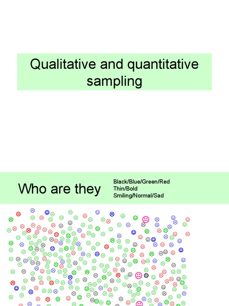 Qualitative and Quantitative Sampling | PDF | Sampling (Statistics ...