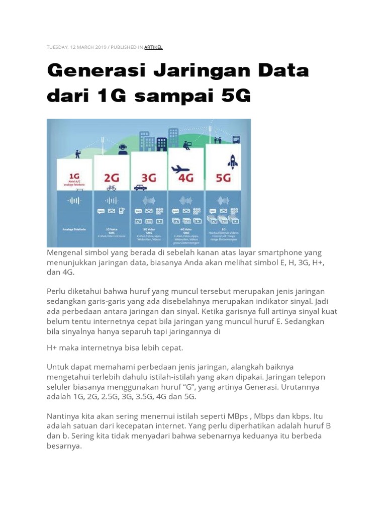 Evolusi Jaringan: 1G hingga 5G | PDF | Komputer