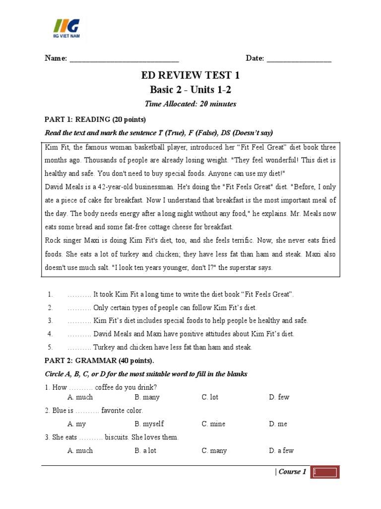 ED Review Test 1 | PDF | Food And Drink Preparation | Foods
