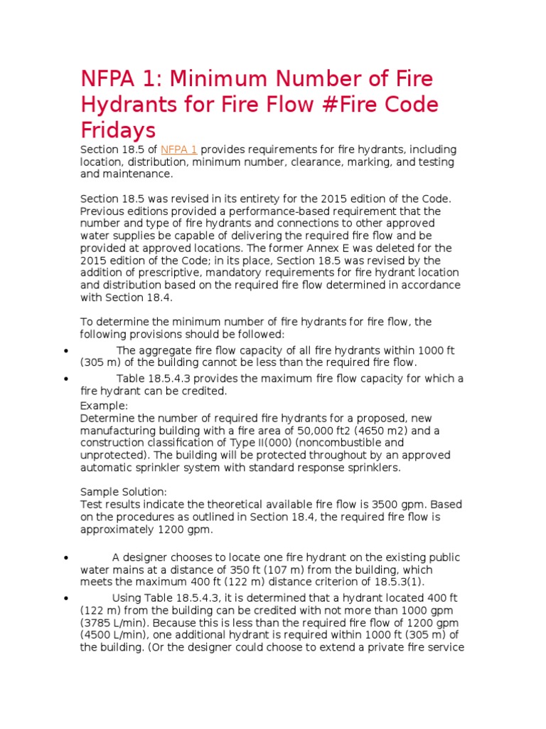 NFPA 1 For Fire Fighting | PDF | Fire Sprinkler System