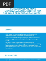 Form Kuesioner Pra Skrining Perkembangan (KPSP) | PDF