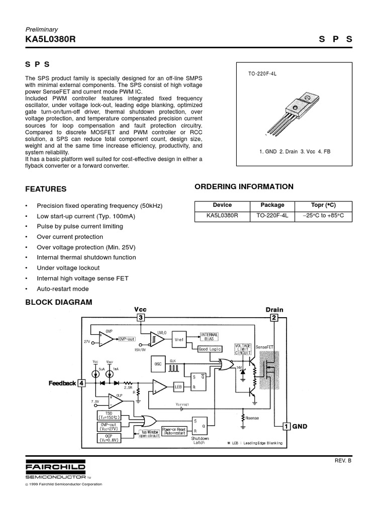 5L0380R PDF | PDF | Field Effect Transistor | Mosfet