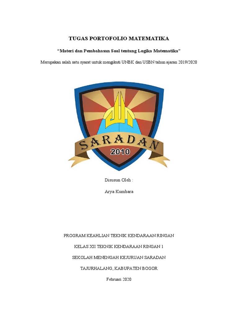 Makalah Logika Matematika 12 TKR 1 | PDF