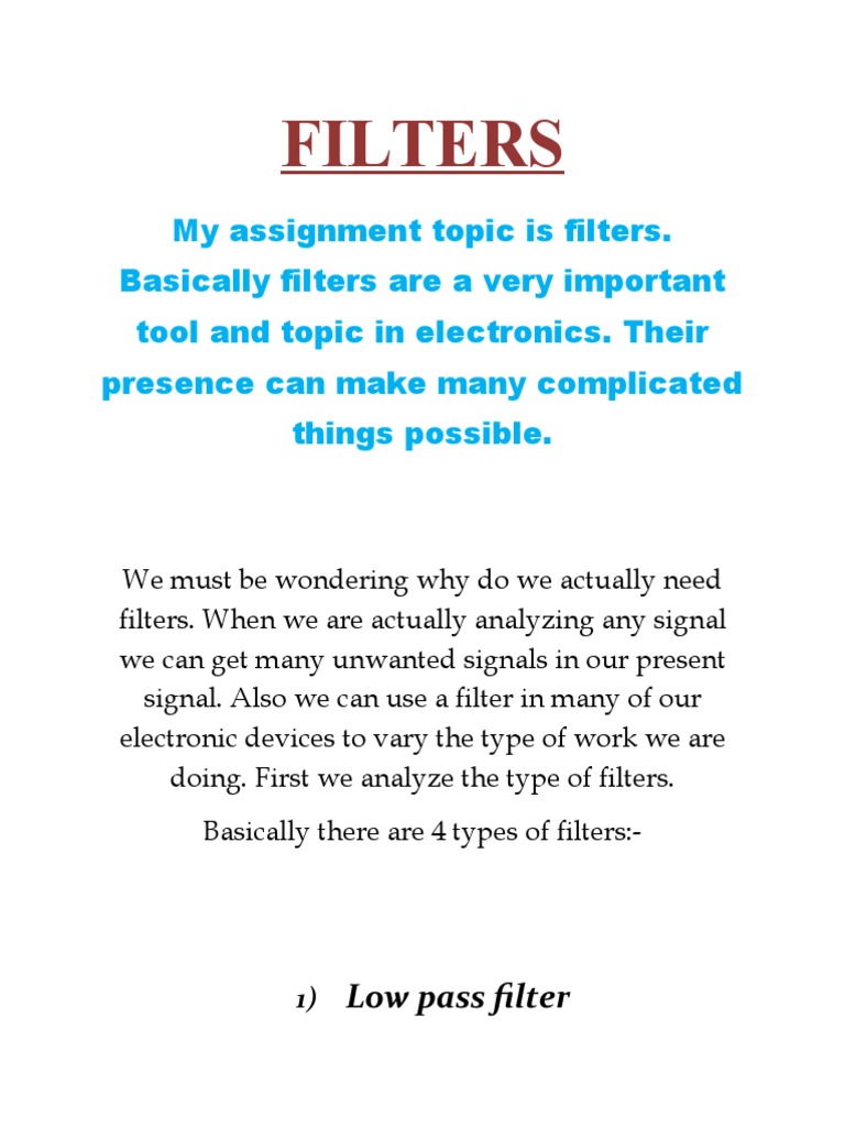 SSN Assignment | Download Free PDF | Filter (Signal Processing) | Electrical Engineering