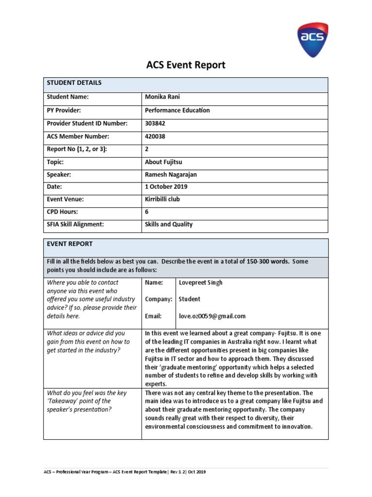 ACS Event Report 2 | PDF | Mentorship | Pedagogy