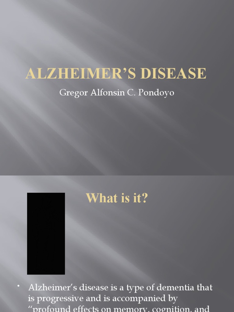Alzheimer's Disease (Mini Presentation) | PDF | Central Nervous System ...