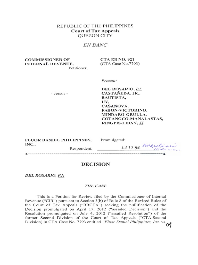 CIR v. FLUOR DANIEL | PDF